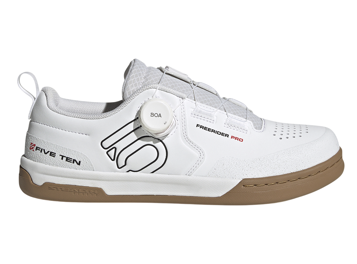 Five Ten Freerider Pro BOA Flat Pedal Shoe - Ftwr White-Core Black-Red ...