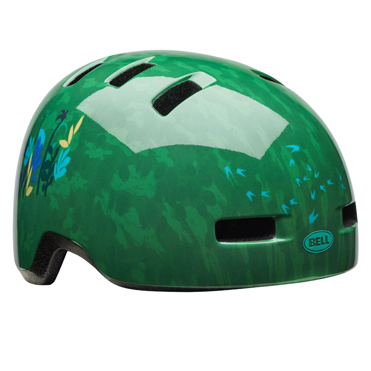 Bell Lil Ripper Child Helmet - Dino Den - Gloss Green – Cambria Bike