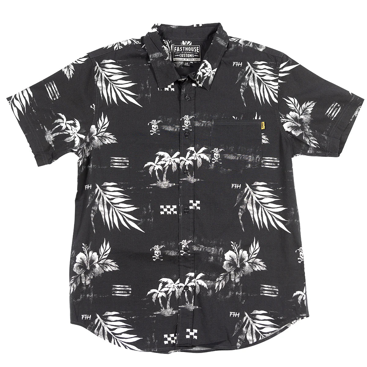 Fasthouse Alani Short Sleeve Button Up Shirt - Black – Cambria Bike