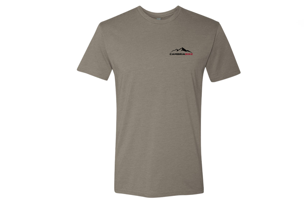CBO Logo Tee Shirt - Tan – Cambria Bike