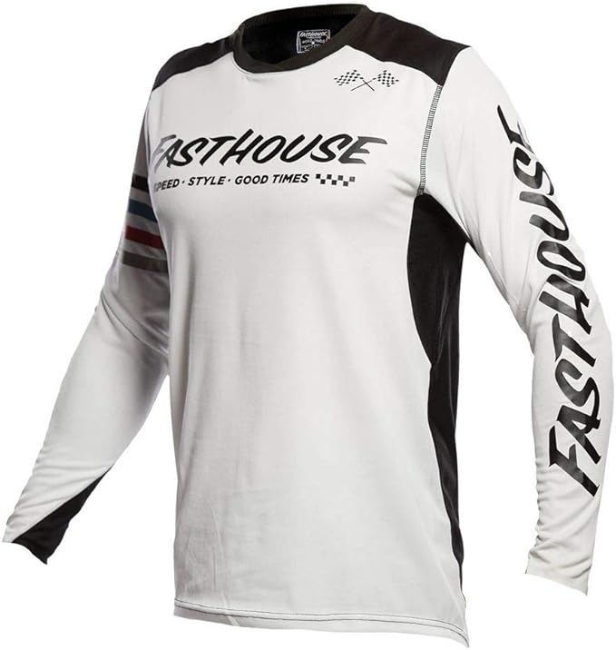 Fasthouse Raven Jersey - White-Black – Cambria Bike