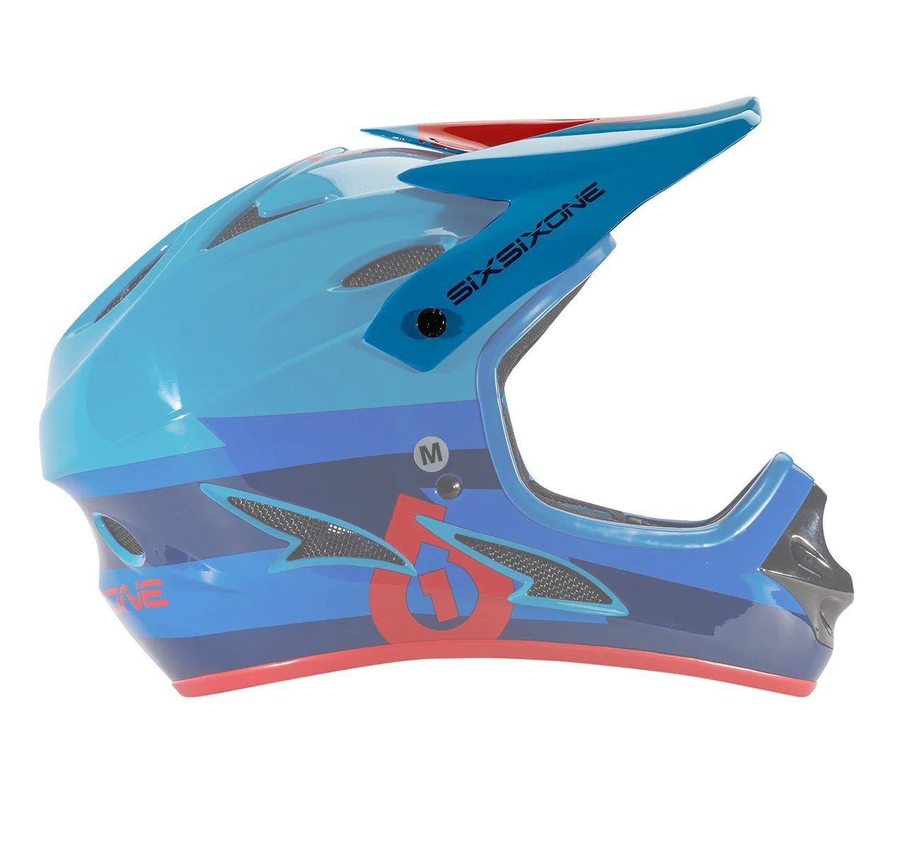 661 Comp Helmet Visor - Bolt - Red-Blue - Cambria Bike