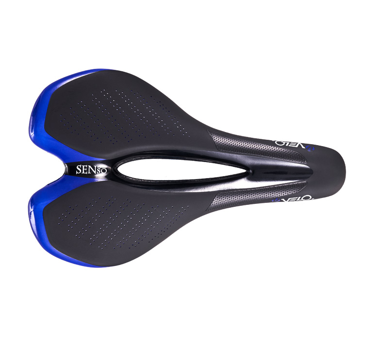 Velo Senso TT+ Saddle - 158mm - Black-Blue – Cambria Bike