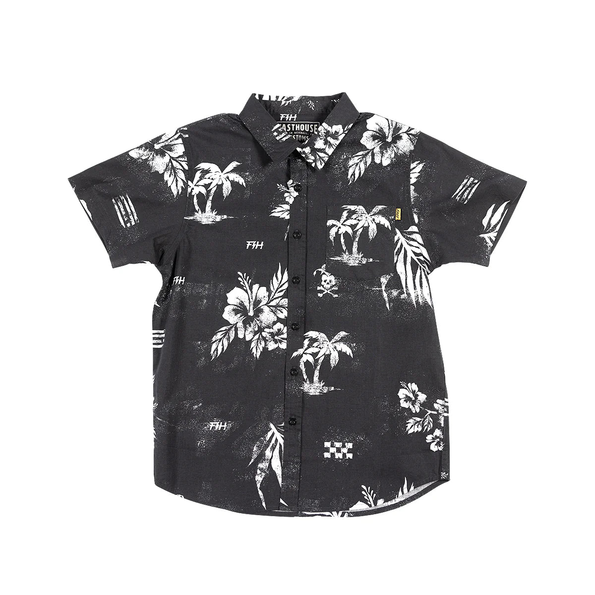 Fasthouse Alani Short Sleeve Button Up Shirt - Youth - Black – Cambria Bike