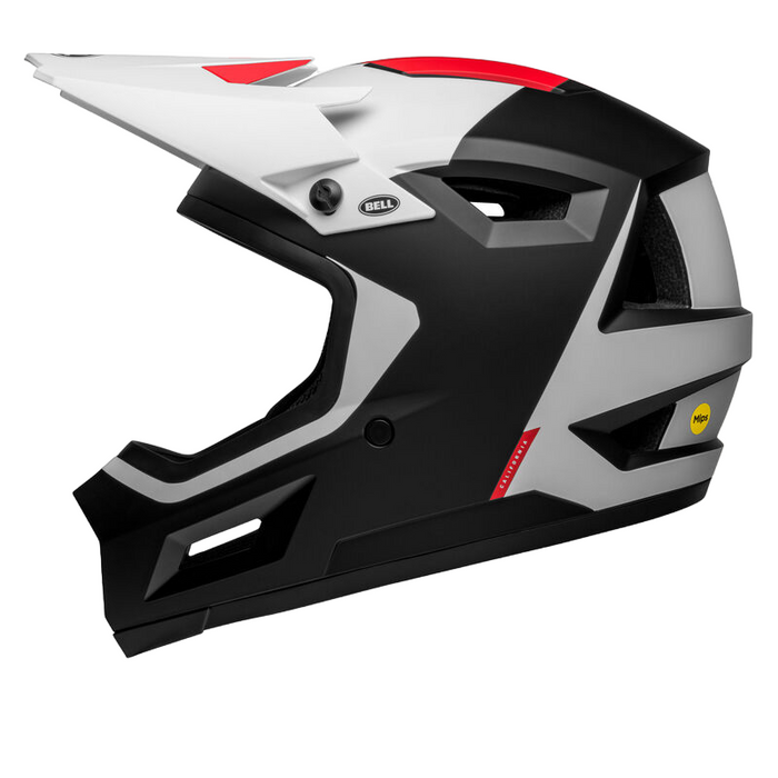 Bell Sanction 2 DLX MIPS Full Face Helmet - Deft - Matt Black-White ...