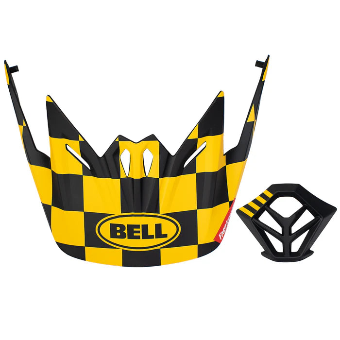 Bell Full-9 Replacement Visor Combo Kit - Fasthouse Checkers - Yellow ...
