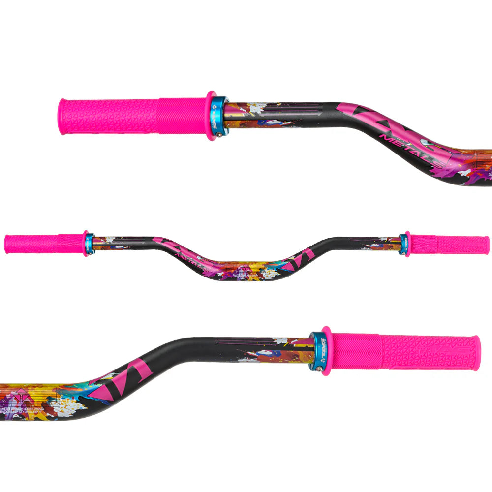TAG Metals T1 Aluminum 31.8mm Handlebar - LTD Grip Combo - Black Splat ...