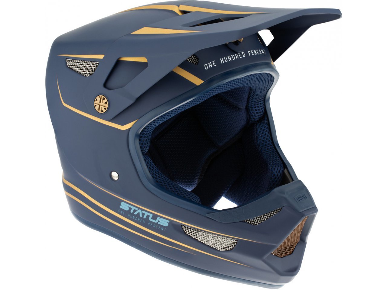 100% Status Full Face Helmet - LTD Navy – Cambria Bike