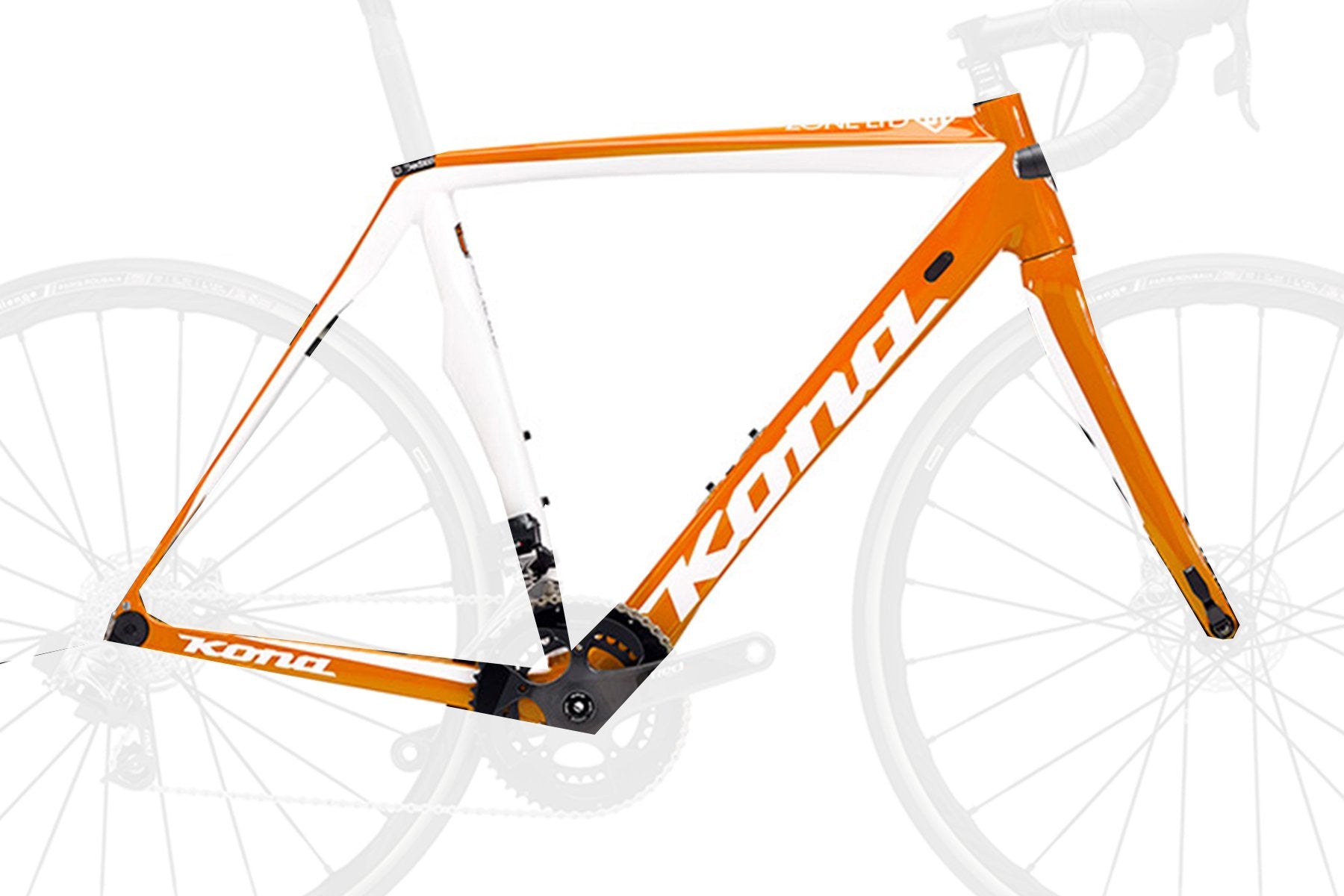 Kona Zone LTD Carbon Road Disc Frameset - Orange - Cambria Bike