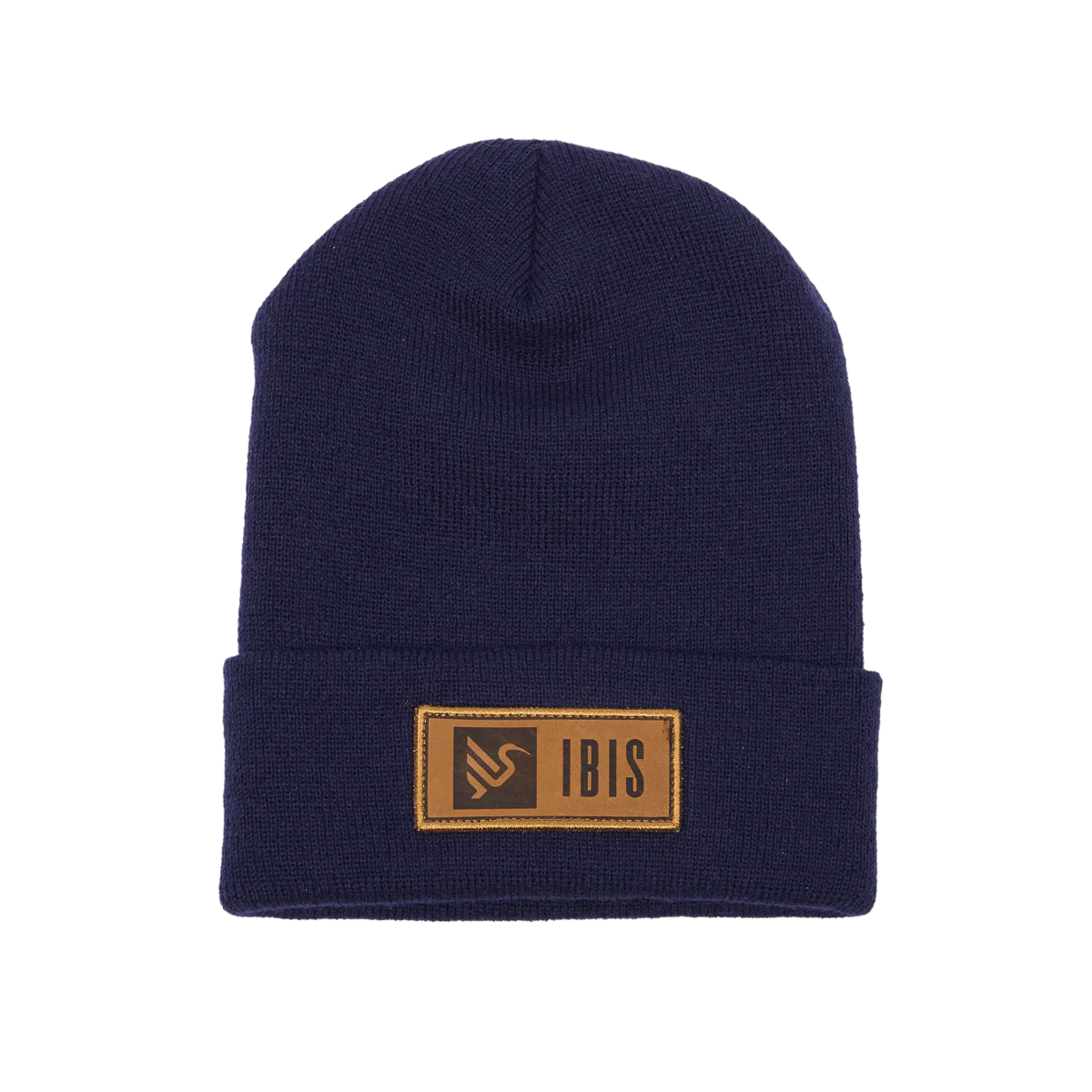 Ibis Leather Name Badge Beanie - Navy – Cambria Bike