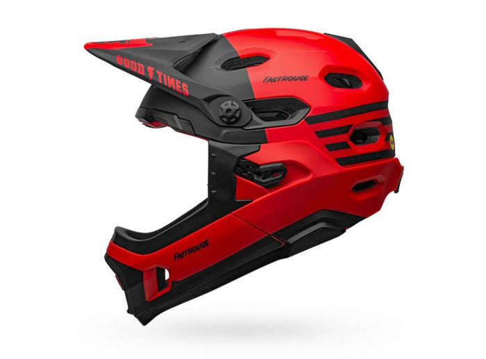 Bell Super DH Spherical Full Face Helmet - Fasthouse - Matt Red-Black ...