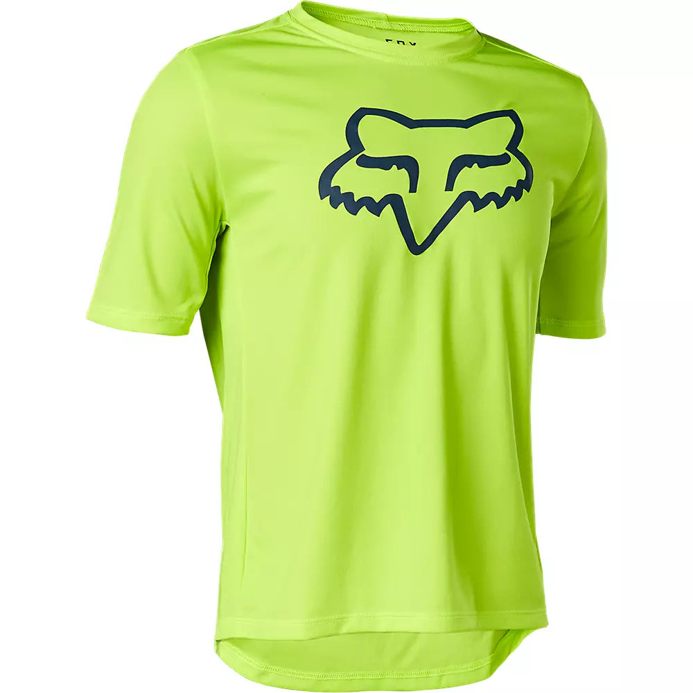 Fox Racing Ranger Short Sleeve MTB Jersey - Youth - Fluorescent Yellow ...