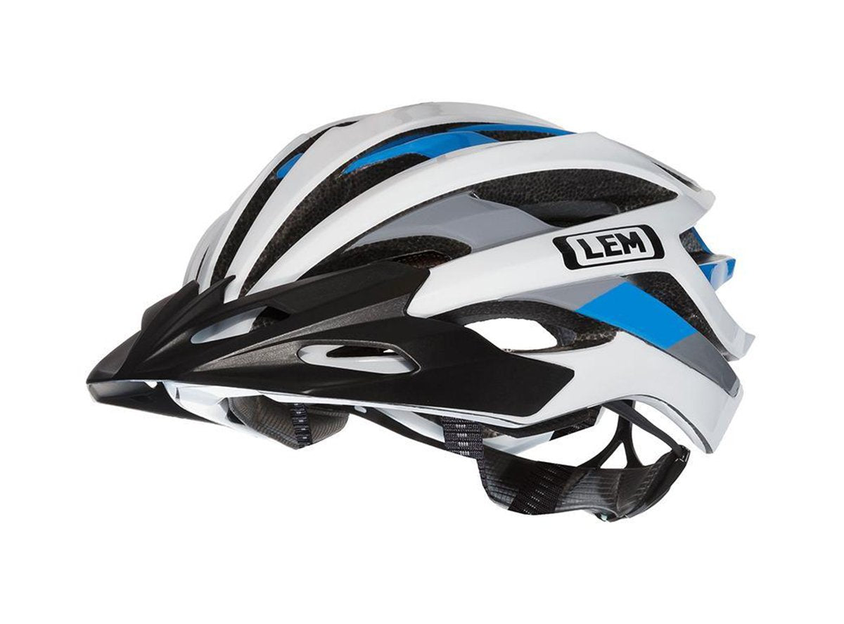 LEM Gavia Road Bike Helmet - Blue-White – Cambria Bike
