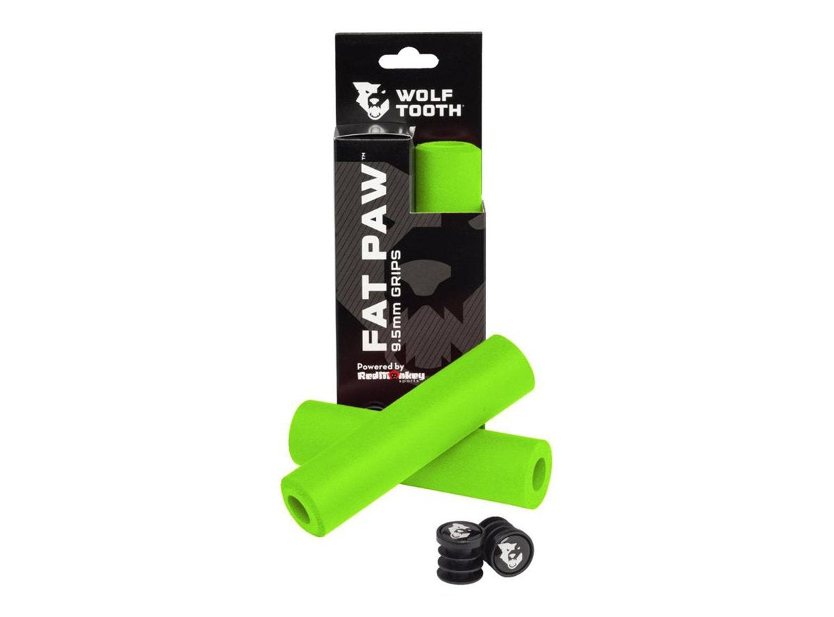 Wolf Tooth Components Fat Paw Grips - Green – Cambria Bike