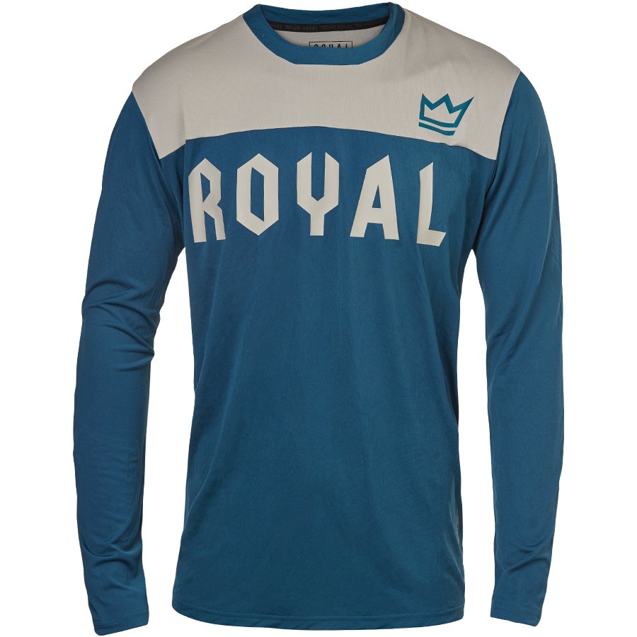 Royal Apex Long Sleeve MTB Jersey - Gray-Petrol - 2021 – Cambria Bike